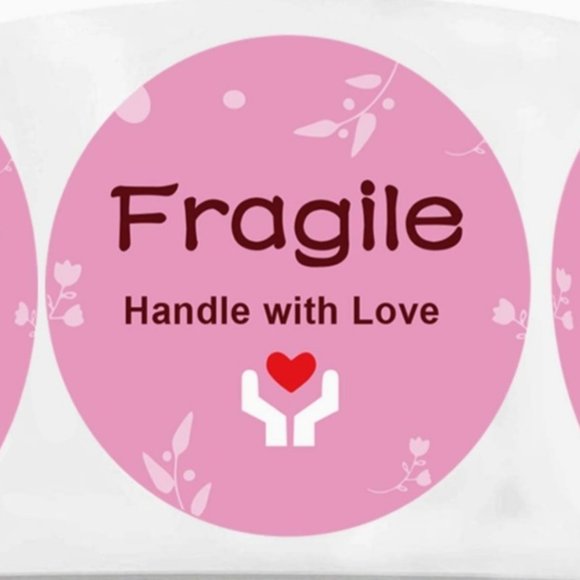Office | 10 Fragile Handle With Love Stickers 2 | Poshmark